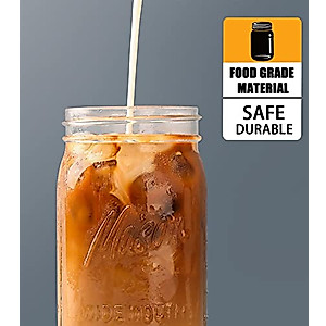 Glass Mason Jar 32 oz Pitcher, 4 Pack Quart Mason Jar Pitcher with Wide Mouth Airtight Lid, Heavy Duty Glass Pitcher for Cold Brew, Ice Tea, Coffee, Sun Tea, Juice, Breastmilk