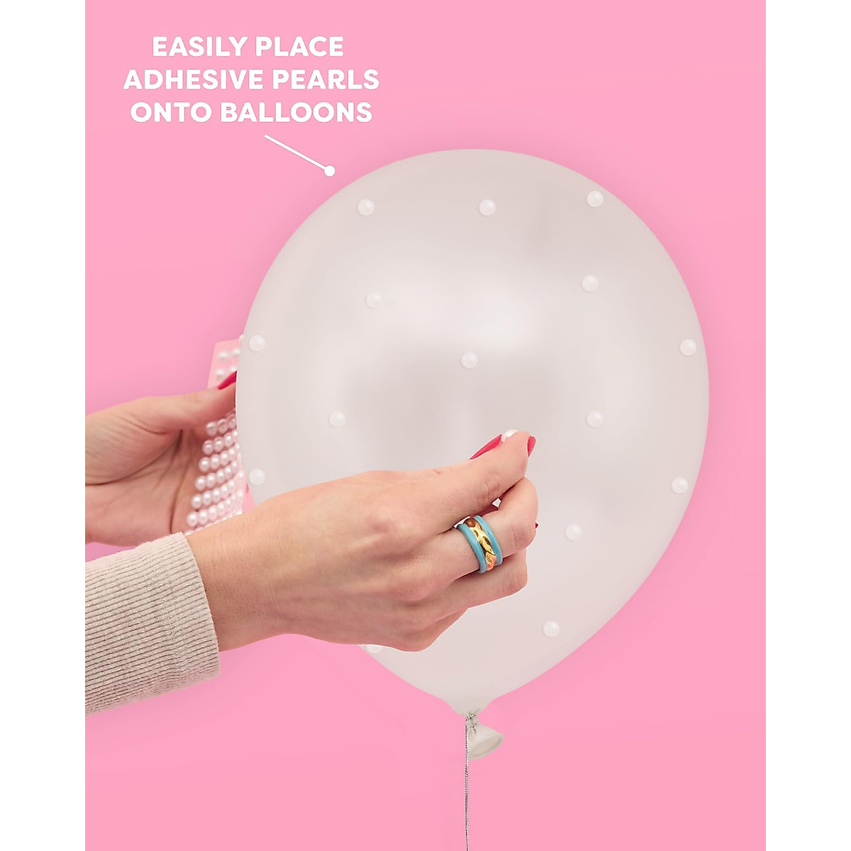 xo, Fetti Party Decorations Pearl Latex Balloons - 24 pk, 12" | Bachelorette Decorations, White and Clear Theme Birthday Party, Bridal Engagement Decor, Coquette Cute Supplies, Preppy Girl Baby Shower