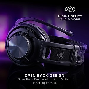 Turtle Beach Atlas Air Wireless Open Back PC Gaming Headset - PC, PS5, PS4, Mobile - 24-bit High-Fidelity Audio, Broadcast Grade Mic, Bluetooth, Floating Earcup, Memory Foam Cushions, 50-Hr Battery