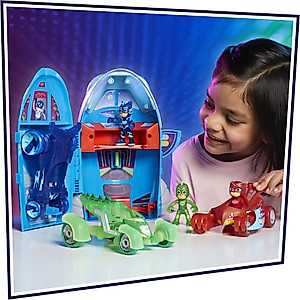 PJ Masks Hasbro PJ Ultimate Adventure Set Preschool Toy,Rocket HQ Playset with 3 Action Figures and 3 Vehicles,Age 3 and Up (Amazon Exclusive)