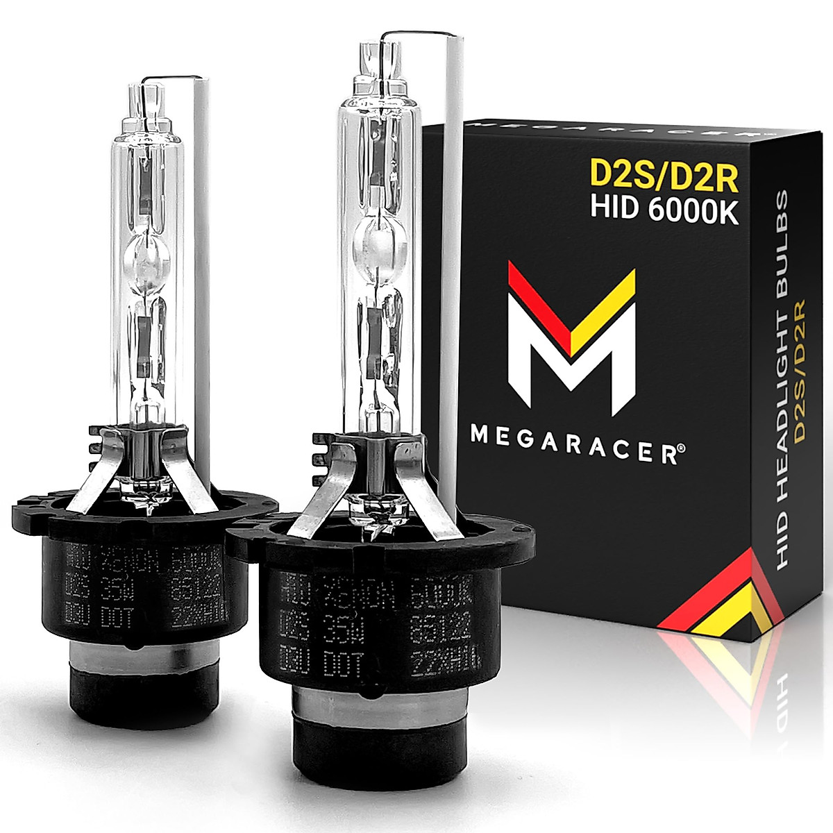 D2S HID Bulbs | 6000K Cool White HID Headlight Bulbs | D2R Headlight Bulb | Xenon Headlight Bulbs | HID Headlights | Xenon HID Bulbs | HID Lights for Cars Headlights | D2S Bulb | HID Bulb Pack of 2