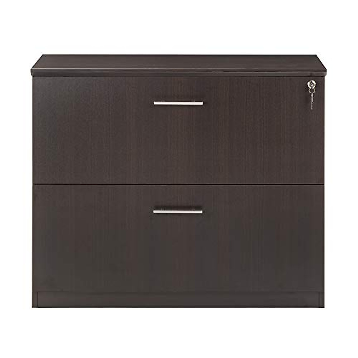 Mayline MVLFLDC Medina 2-Drawer Locking Lateral File Cabinet, Letter and/or Legal, Mocha Laminate