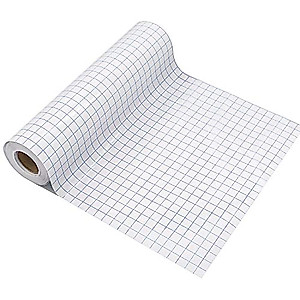 JANDJPACKAGING Transfer Tape for Vinyl - 12” x 50 FT w/Blue Alignment Grid for Adhesive Vinyl - Medium Tack Vinyl Transfer Tape for Silhouette Cameo