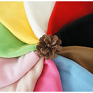 RayLineDo® 10PCS 50 * 50cm Solid Color Knitted Polar Fleece Fabric Anti Pill Fabric Patchwork Polyester Plush Fleece Cloth for DIY Sewing Handmade Dolls