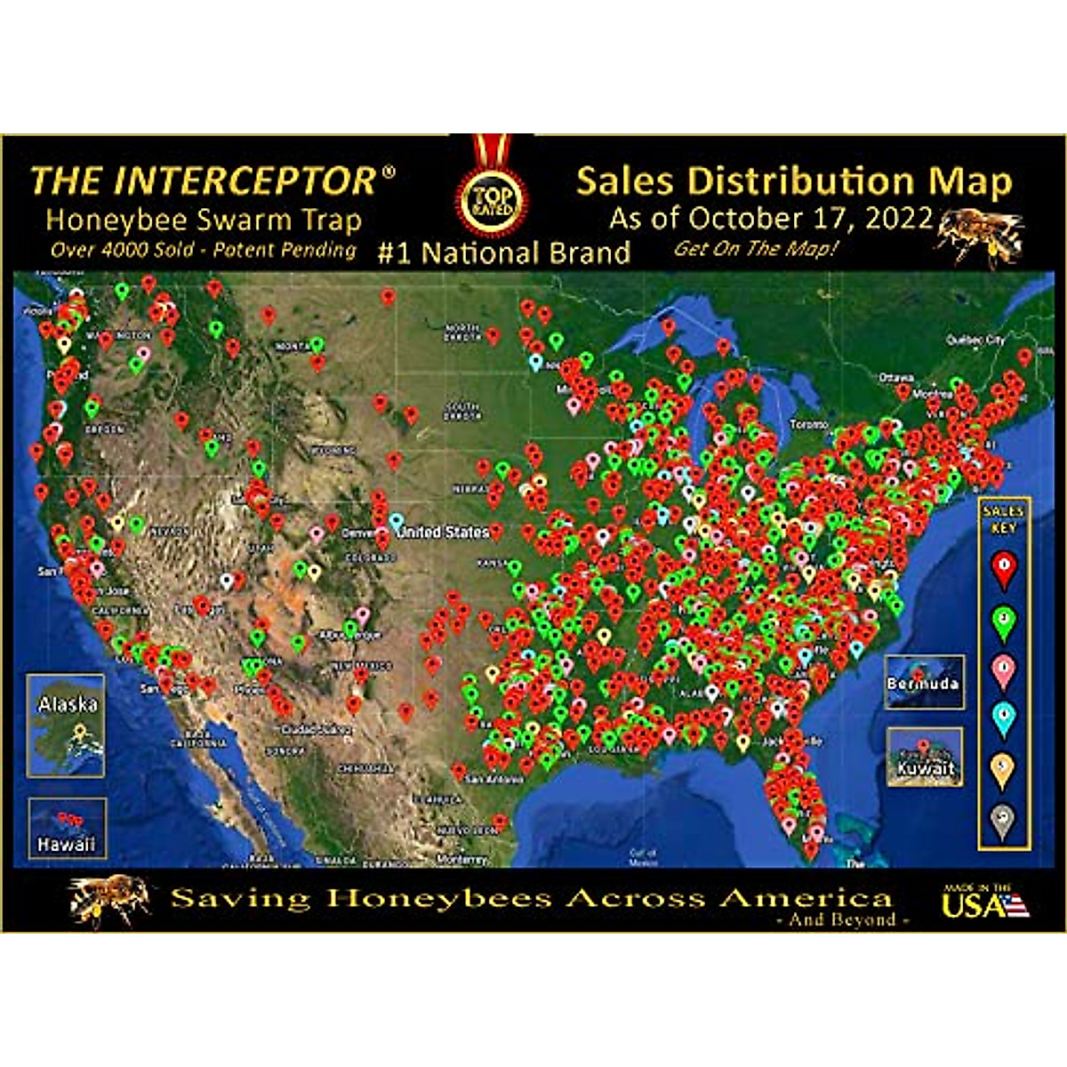 THE INTERCEPTOR PRO Honeybee Swarm Trap - NO FRAMES -UNASSEMBLED (10 minute assembly) - Also includes tree strap & hooks.
