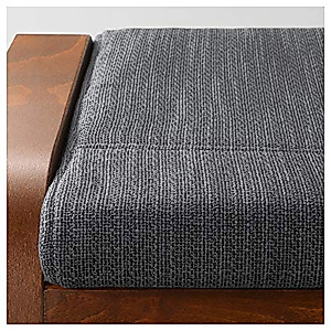 IKEA Poäng Ottoman, Medium Brown, Hillared Anthracite