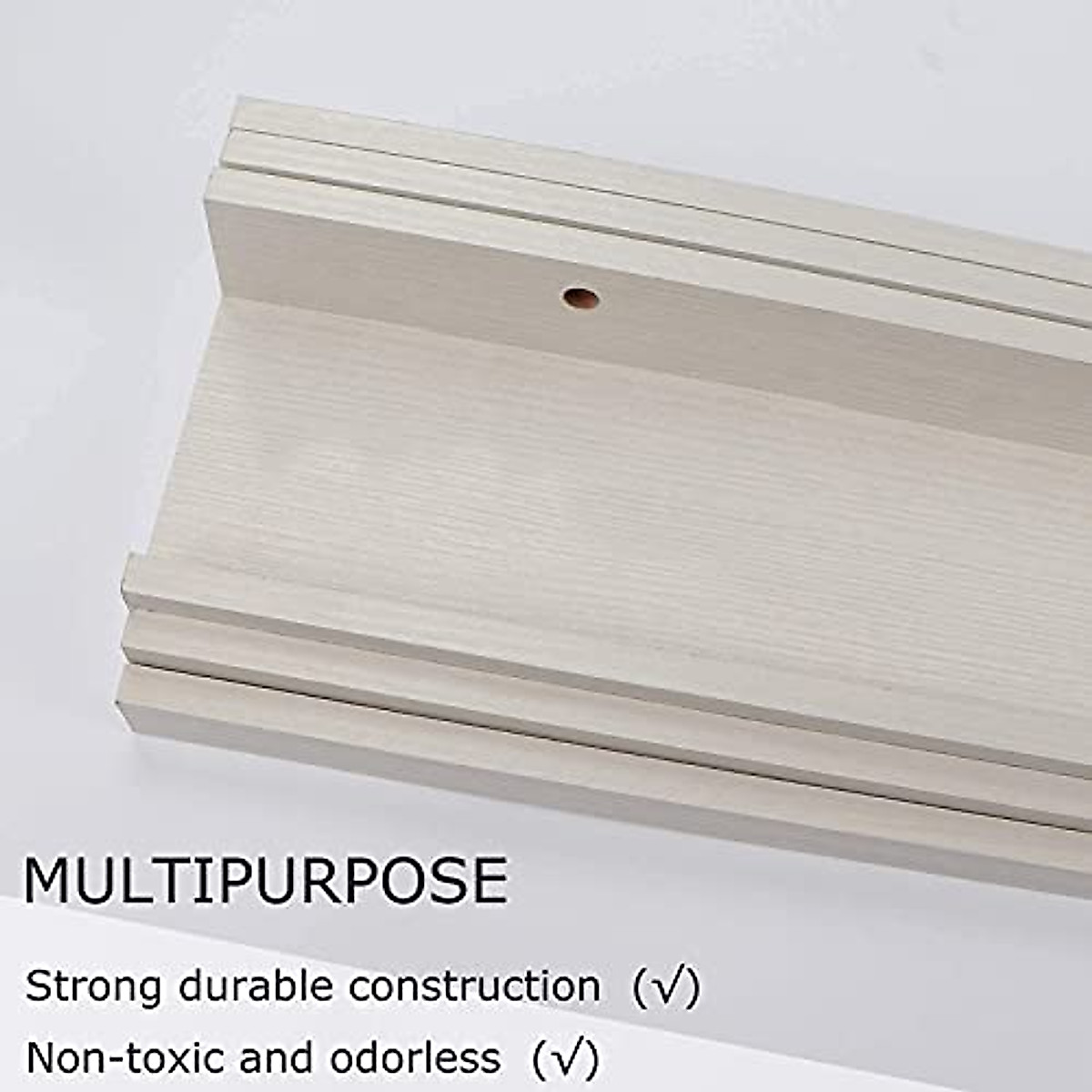 Calenzana Wall Mounted Floating Shelves, 3 Pack 47 inch and 3 Pack 16 inch Photo Picture Ledge Shelf for Living Room Bathroom Bedroom Kitchen Office, Creamy White