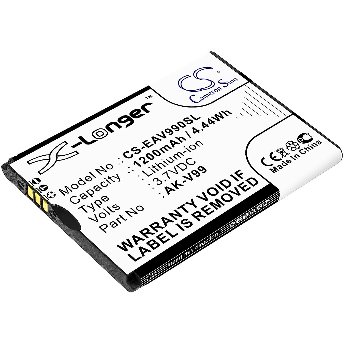 DRAWBELL Battery for E'mporia Select,V99,Basic V26,fit Part NO:AK-V99 (1200mAh)