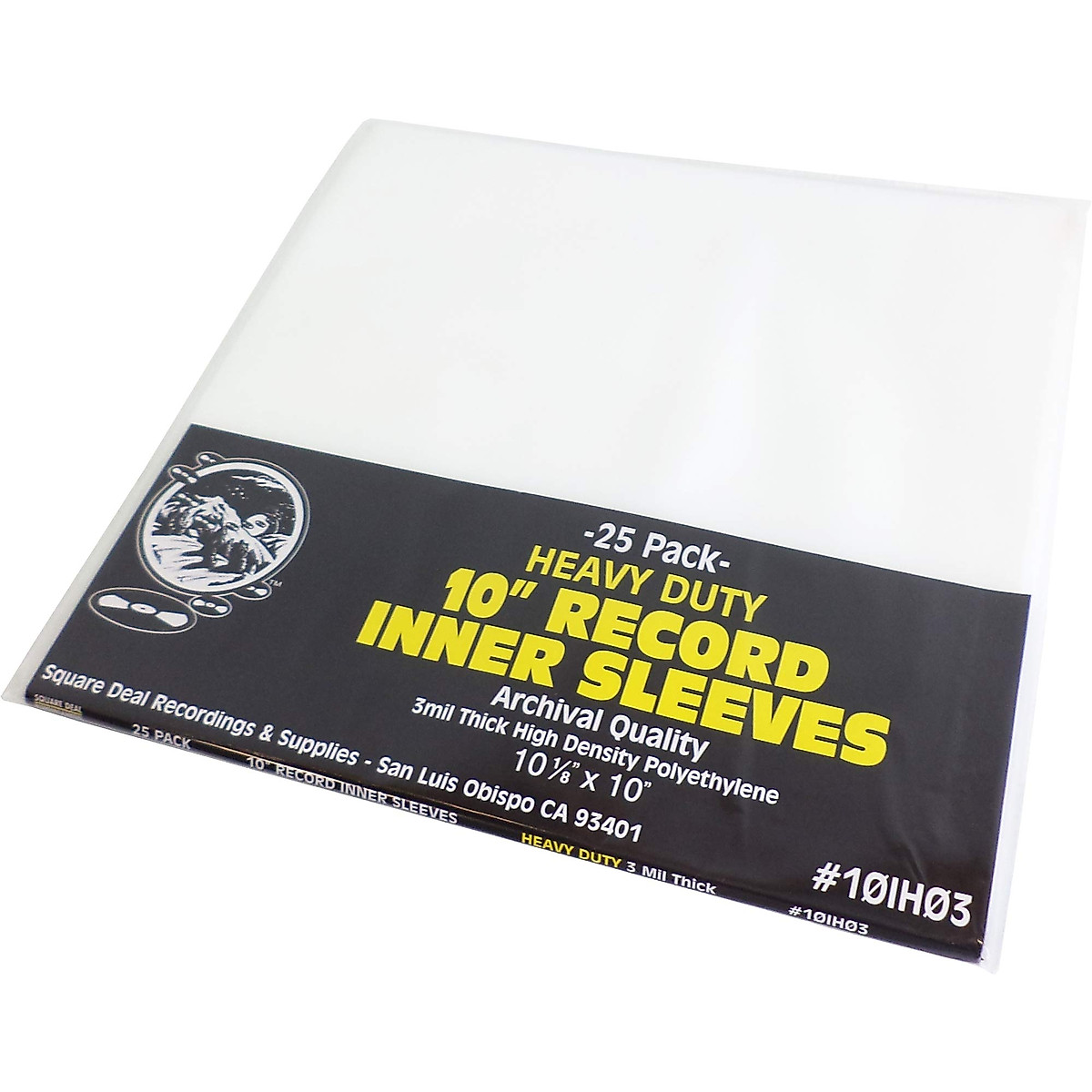 (500) 10" Record Inner Sleeves - High Density Polyethylene - 10-1/8" x 10"