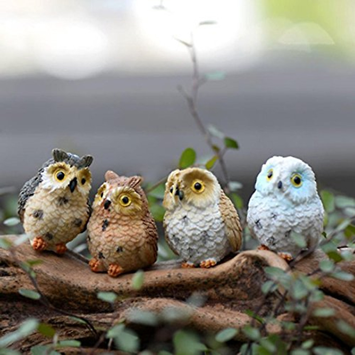 Fashionclubs Miniature Garden Ornaments, 24pcs Miniature Ornaments Kit Set Fairy Garden Figurines Accessories for DIY Dollhouse Plant Pot Decoration,with 1pcs Tweezer