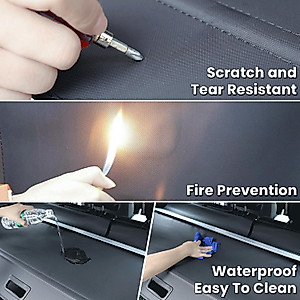 Trunk Cargo Cover for Ford Escape 2013 2014 2015 2016 2017 2018 2019 Retractable Rear Trunk Cargo Luggage Security Shade Cover Shield Interior Accessories Waterproof All Weather (Black)