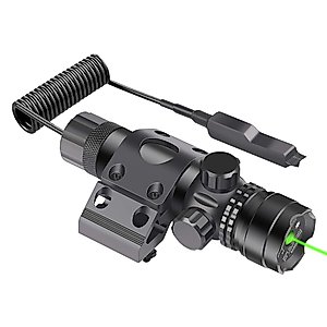 Feyachi GL6 Tactical Green Laser Sight with 45 Degree M61 M Lock Rail Mount and Pressure Switch