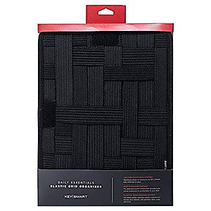 KeySmart Travel Grid Organizer Backpack & Bag Accessories in Black