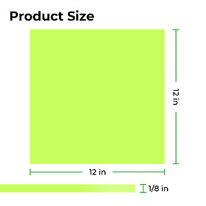 xTool Translucent Acrylic Sheets Fluorescent Green, 3 Packs 12" x 12" Plexiglass Sheets 1/8 Inch Thick, Glossy Acrylic Panels Plastic Sheets for Laser Cutting & Engraving Home Decor, Crafts, Sign, DIY