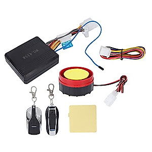 Motorcycle Anti Theft Alarm System, 12V Universal Motorcycle Waterproof Anti Theft Alarm System Kit One Way Remote Control
