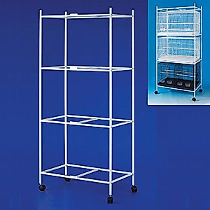 Brand New Lot of Six Aviary Breeding Bird Cage 24x16x16 W/divider W/stand, White