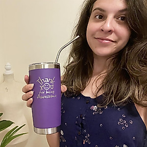 DLOCCOLD Thank You for Being Awesome Tumbler - Valentine's Day, Appreciation Gift for Coworkers, Employees, Teachers, Friends - Administrative Day, Black