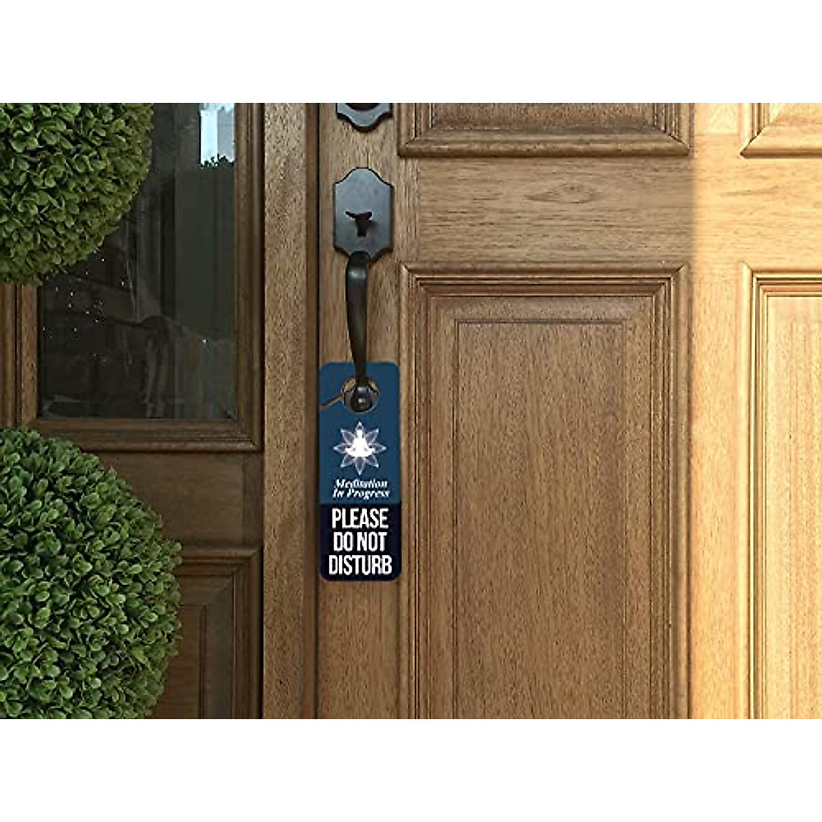 Meditation Door Hanger | Do Not Disturb Sign | by Baby Marley (Blue)