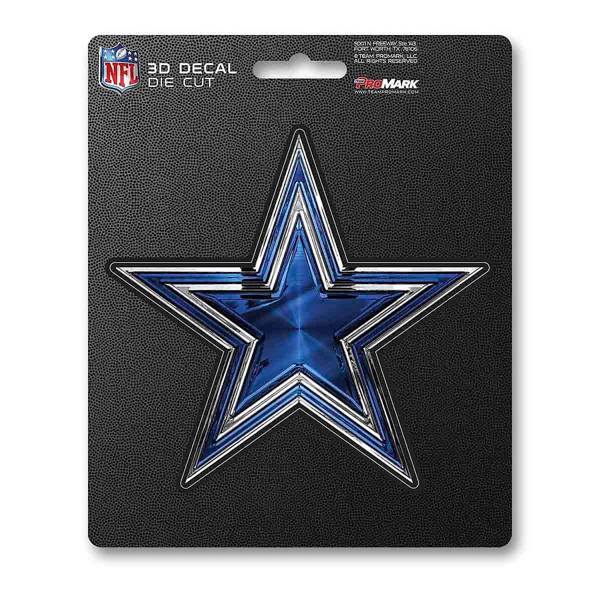 FANMATS 62772 Dallas Cowboys 3D Decal Sticker, 5” x 6.25”