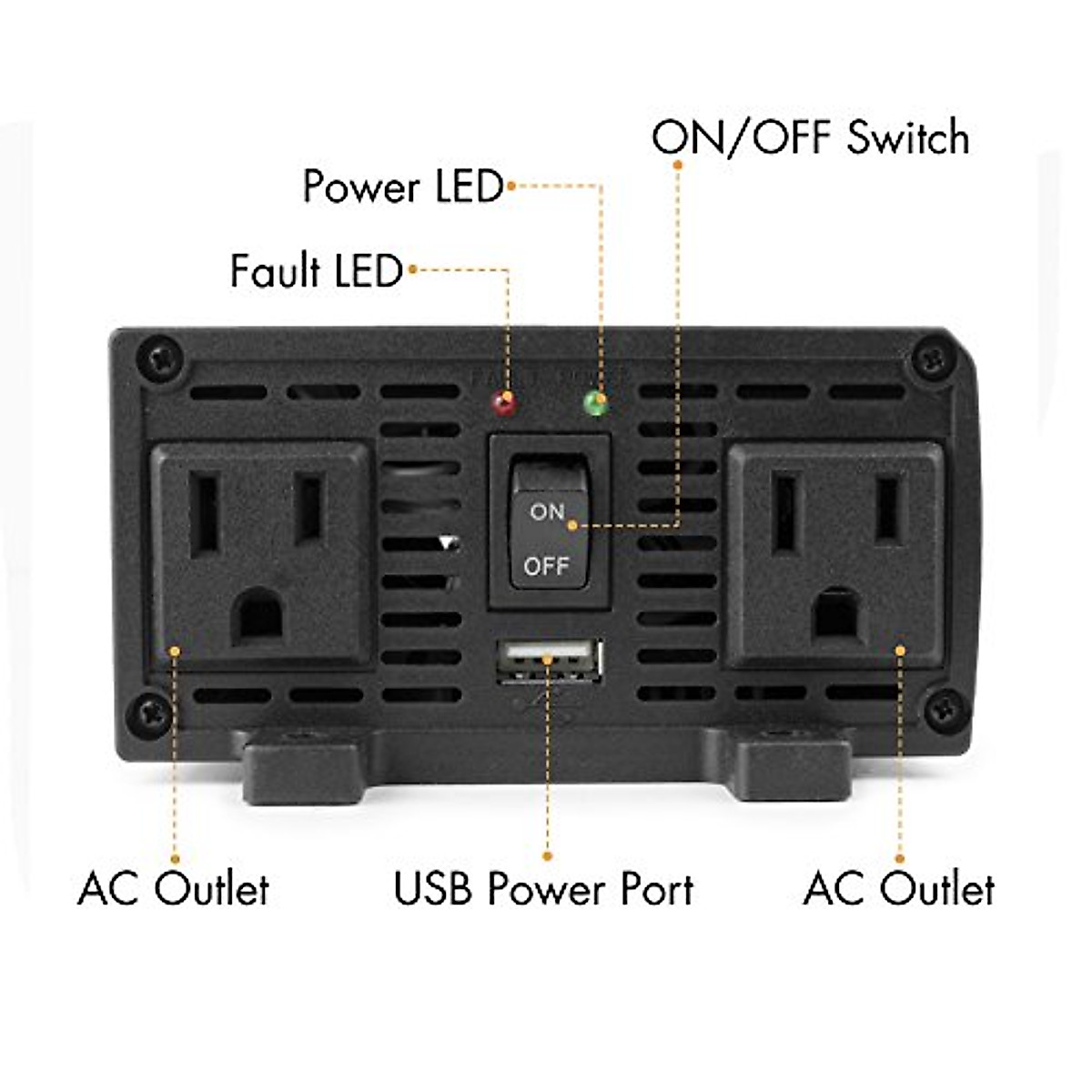 Wagan EL2610 Gray 400W Pro Pure Sine Wave Power Inverter