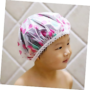 10pcs Shower Hat for Bath Visor for Bath Cap Hair Head Cover Satin Bonnet Wrap Shower Cap Hair Protective Caps Bath Hat Bathing Cap Take a Bath