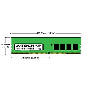 A-Tech Server 32GB Kit (2 x 16GB) 2Rx8 PC4-21300 DDR4 2666MHz ECC Unbuffered UDIMM 288-Pin Dual Rank DIMM 1.2V Workstation Server Memory RAM Upgrade Stick Modules (A-Tech Enterprise Series)