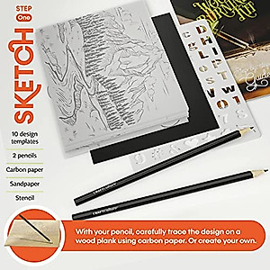 Craft Culture Beginners Wood Burning Kit for Kids and Teenage Boys & Girls Cool Gifts for Boy or Girl Craft Projects Gift Idea for Older Children Teen Woodburning DIY Hobby Kits Art Crafts Activities