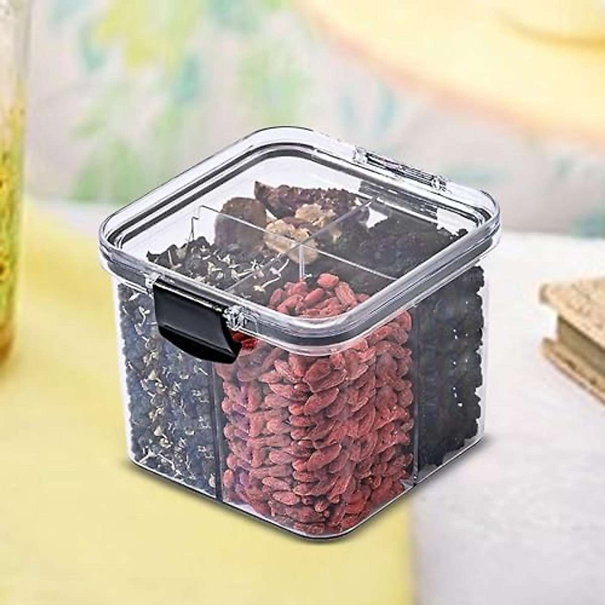 Generic Divided Food Storage Container Snack Containers, Kitchen Food Storage Organizer, with Lids Food Containers for Candy, 700ml, Optional