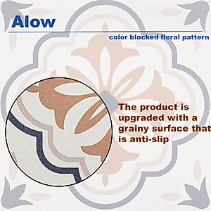 Alow Peel and Stick Floor Tile, Waterproof Peel and Stick Flooring, Self Adhesive Vinyl Flooring Easy to Install for Bathroom, Kitchen(11.8In by 11.8In, 10PCS)