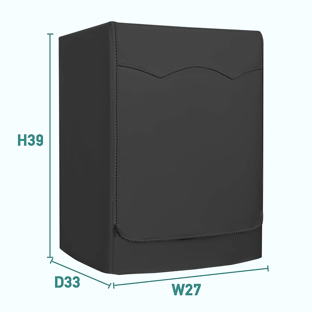 Washer/Dryer Cover,Washer and Dryer Covers，Washine Machine Cover for Waterproof and Dustproof Thickening Front-Loading Machine，Washer Cover Fit for Most Front-loading Washer(Black)