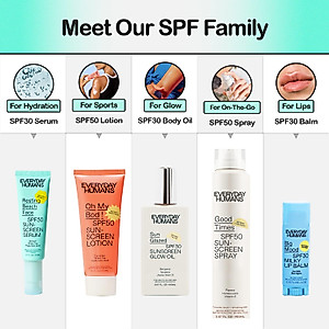 EVERYDAY HUMANS SPF30 PA +++ Sheer Sunscreen Serum Primer, 1.7oz | Light Glow Finish with Hyaluronic Acid | Make-Up Primer SPF Moisturizer For All Skin Types | Resting Beach Face