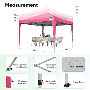 Quictent Privacy 10x10 Pop up Canopy Tent with Sidewalls and Roll-up Ventilated Windows, One Person Setup, Easy Outdoor Commercial Gazebo Shelter Enclosed Waterproof, Bonus 4 Sandbags
