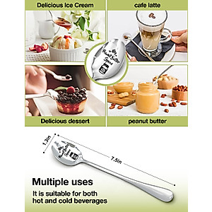PWHINGN My Peanut Butter Spoon Funny Engraved Stainless Steel Spoon, Coffee Spoon Dessert Spoon Peanut Butter Lovers Gifts, for Women Men Friends Birthday Christmas Father's Day, Mother's Day Gifts