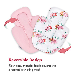 Minne Baby Infant Insert - Compatible with 4Moms RockaRoo and MamaRoo - Breathable Cool Mesh Fabric - Plush Soft Newborn Insert with Head and Body Support