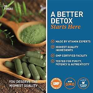 Dr. Tobias Liver 21 Day Cleanse, Herbal Liver Detox Cleanse with Solarplast, Artichoke, Milk Thistle & Dandelion Extract, 63 Vegetable Capsules (3 Daily)