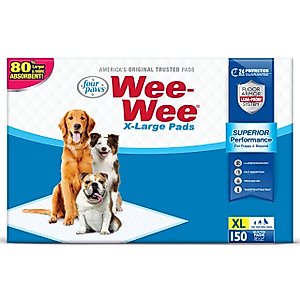 Four Paws Wee-Wee Superior Performance X-Large Pee Pads for Dogs - Puppy & Dog Pads for Potty Training - Dog Supplies for Housebreaking - 28" x 34" (150 Count)