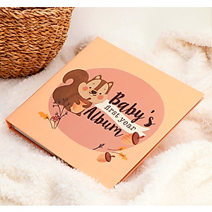 NOVO baby Baby Memory Book | First Year Photo Album | Up to The First 5 Years | Perfect for Boys and Girls | Achievements, Memories, Milestones | Baby Shower Present