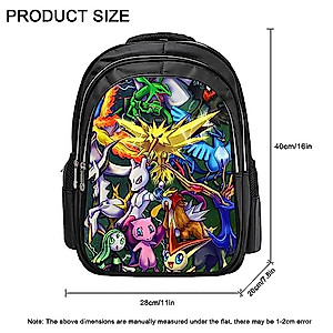 Uante Cartoon Backpack Anime Game Adjustable Waterproof Travel Backpack Sports Casual Daypack Fashion Backpack for Women