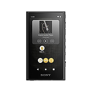 Sony NW-A306 Walkman 32GB Hi-Res Portable Digital Music Player with Android, up to 36 Hour Battery, Wi-Fi & Bluetooth and USB Type-C – Black NW-A306/B, Black