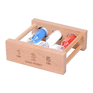 Mini Wooden Sand Hourglass 1 Min / 3 Min / 5 Min Sand Timer Hourglass Sandglass Timer Clock