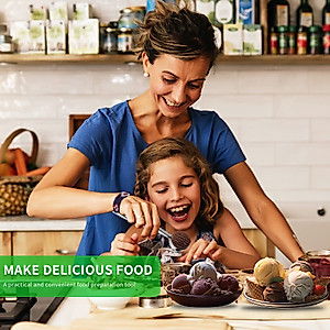 3PCS Ice Cream Scoop,Premium cookie scoop set,Small/Medium/Large stainless steel Scoops,Professional Ice cream Scooper with Trigger Release for Baking, Cookie, Fruit and Ice Cream by AOULELA