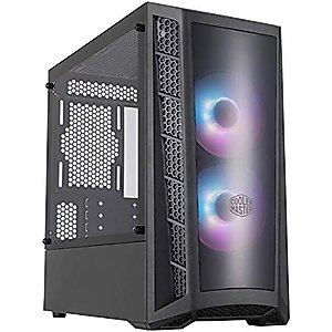 Cooler Master MasterBox MB320L ARGB Micro-ATX with Dual ARGB Fans, DarkMirror Front Panel, Mesh Front Intake Vents, Tempered Glass Side Panel & ARGB Lighting System