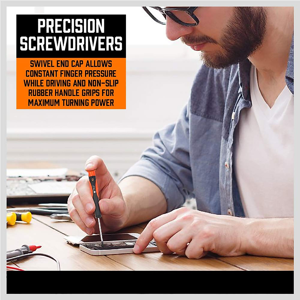 124-Piece Ultimate Screwdriver Set with Magnetic Tips & Racking, Premium Screw Driver Bits, Pricision Screwdrivers, Allen Keys, Nut Drivers and More