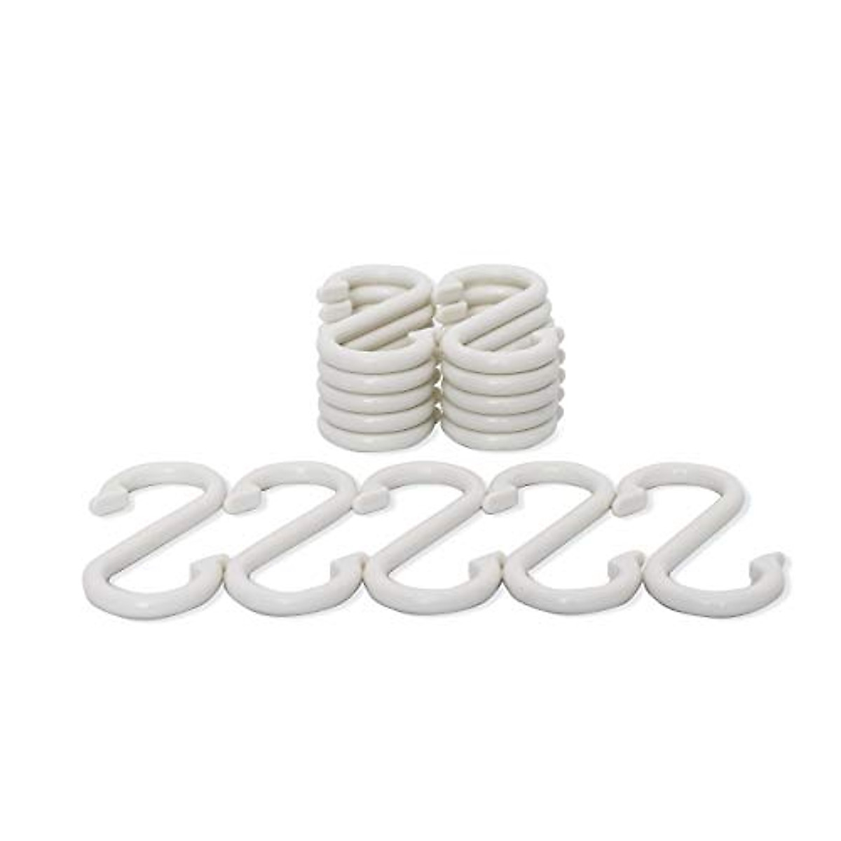 Multi Purpose Plastic S Shaped Hook Pack of 15