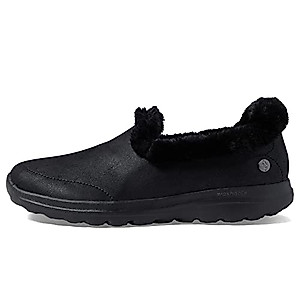 Skechers Women's GO Walk Lounge-Chillin Slipper, Black/Black, 9