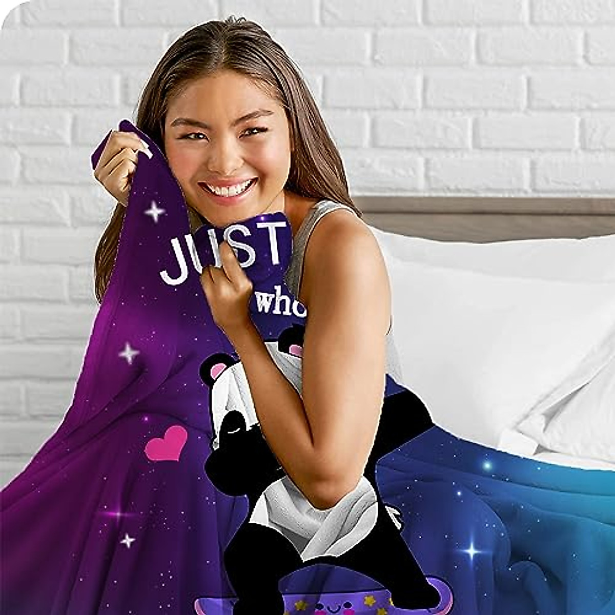 Panda Blanket Ultra Soft Flannel Panda Throw Blanket Cozy Lightweight Panda Gifts for Panda Lovers for Kids Adults 50" X40"