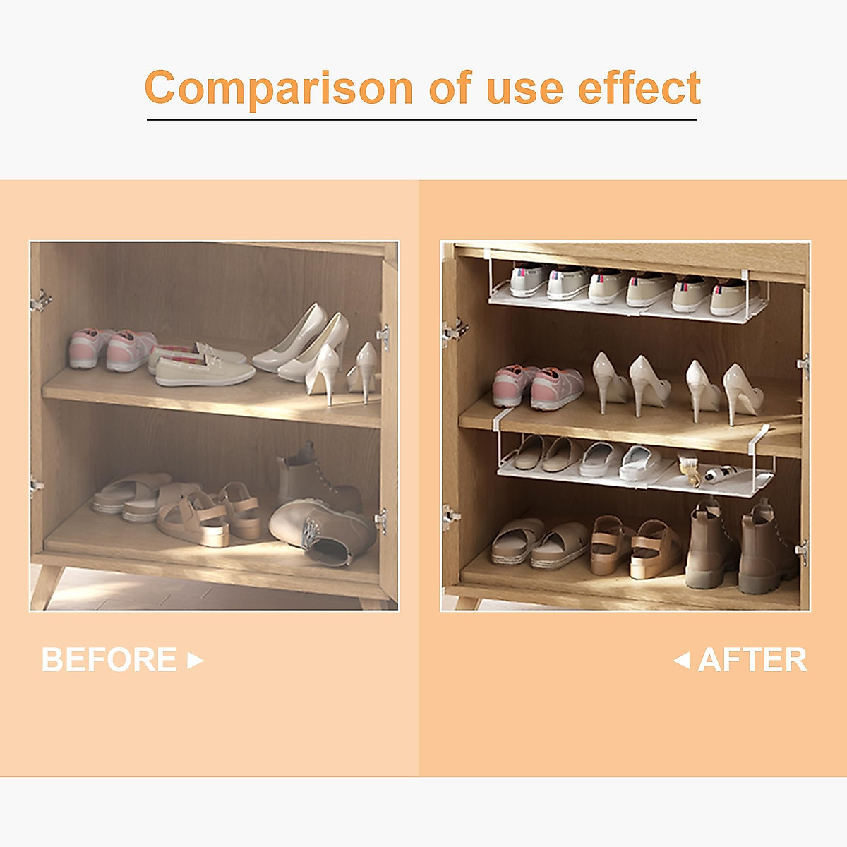 YOLOPARK Under Shelf Organizer, Extendable Under Shelf Storage for Pantry Cabinet, Laundry Room, Shoe Bench, Closet