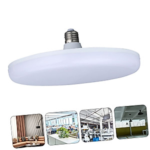 Housoutil 1pc LED Flying Saucer Light Kitchen Light Fixture White Ceiling Lamp Flat Lighting Fixture Ceiling Light Fixtures Round Chandelier White Flush Mount Ceiling Light Rond Light Round