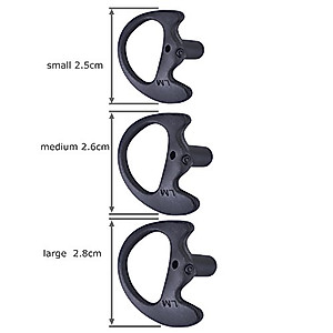 KEYBLU Universal Replacement Soft Silicone Open Ear Insert Earmould for Two Way Radio Earpiece Earmold Coil Tube Audio Kits UV-5R UV-B6 BF-888S UV-B5 (Black, 1 Pair Medium)