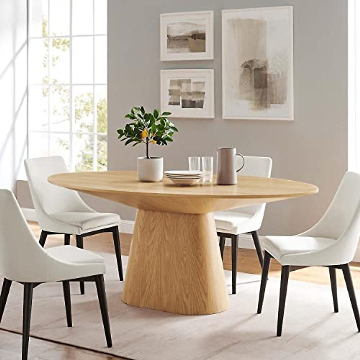 Modway Provision Dining-Tables, 43.5" L x 75" W x 30" H, Oak